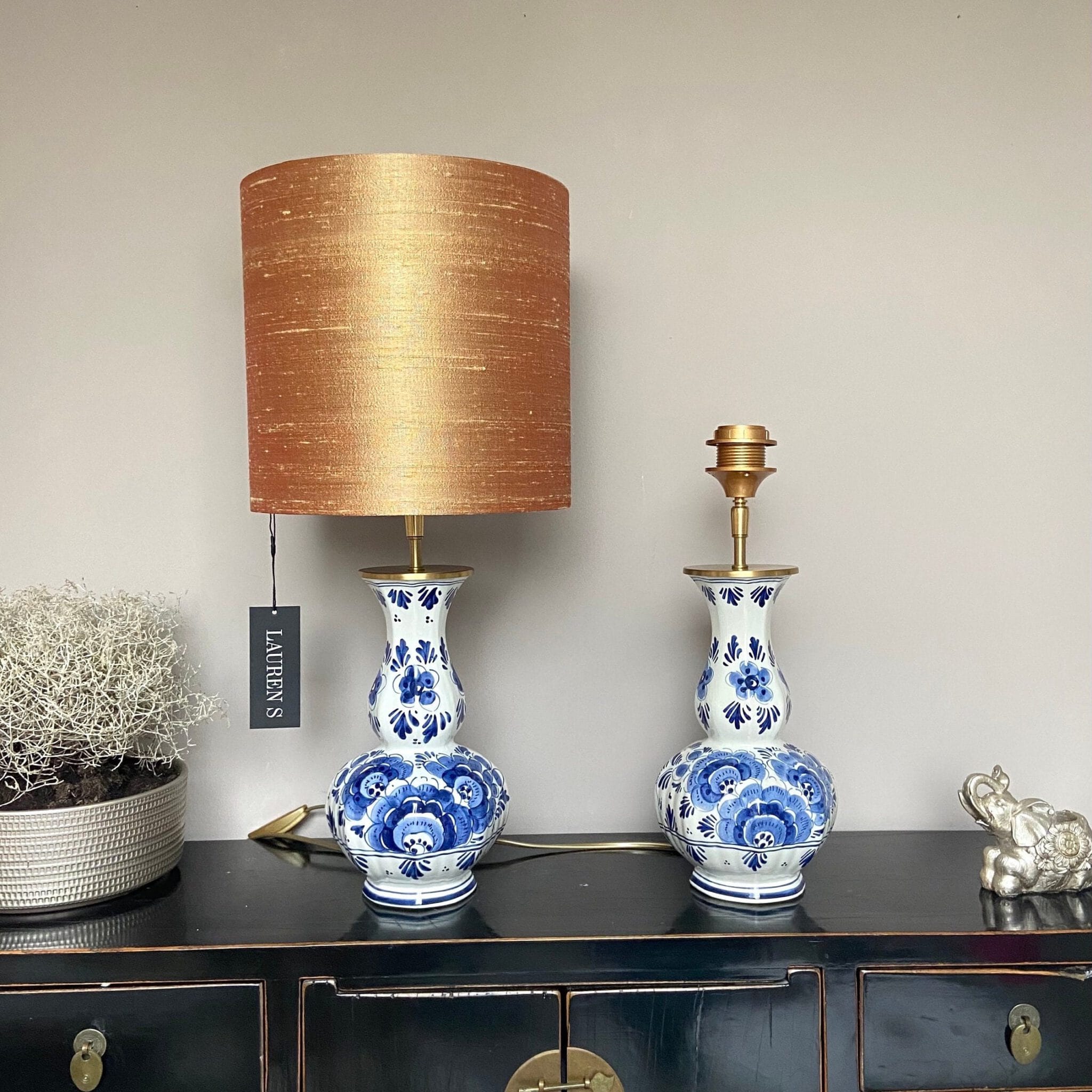 Tafellampen Set van 2 Delftsblauwe Lampen Keramiek Blauw Wit